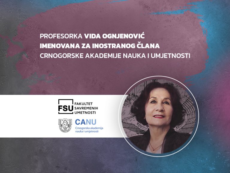 FCA professor Vida Ognjenović was appointed as a foreign member of the ...